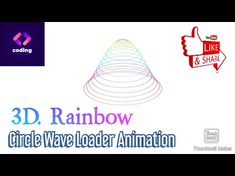 3d Rainbow Circle Wave Animation Html And Css Coding Developer