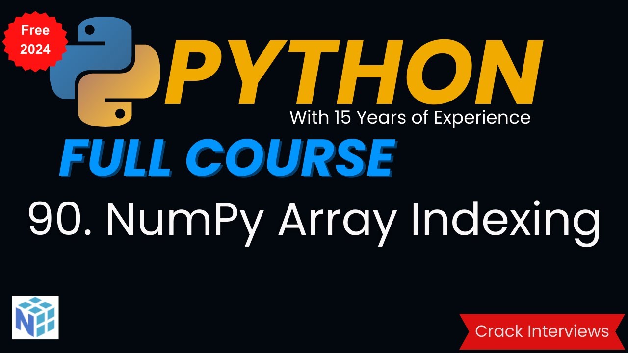 Array Indexing In Python Numpy Youtube