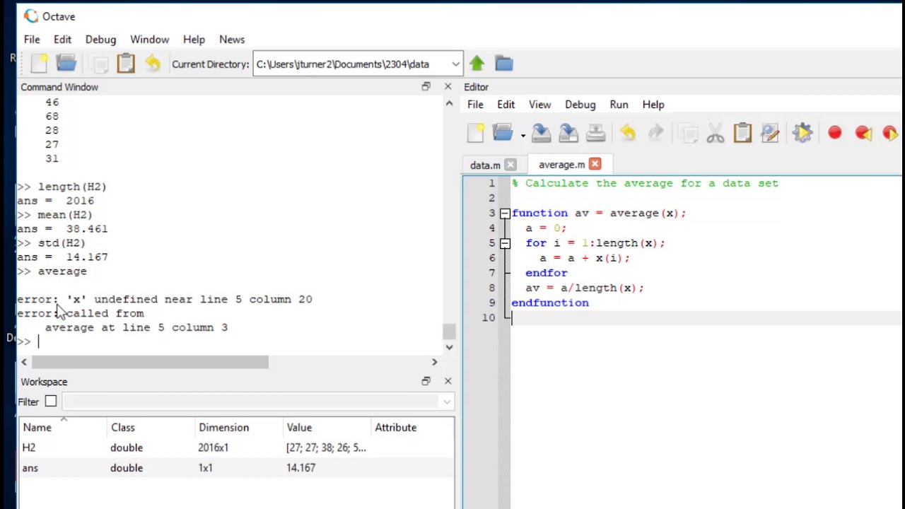 Gnu Octave Function Youtube