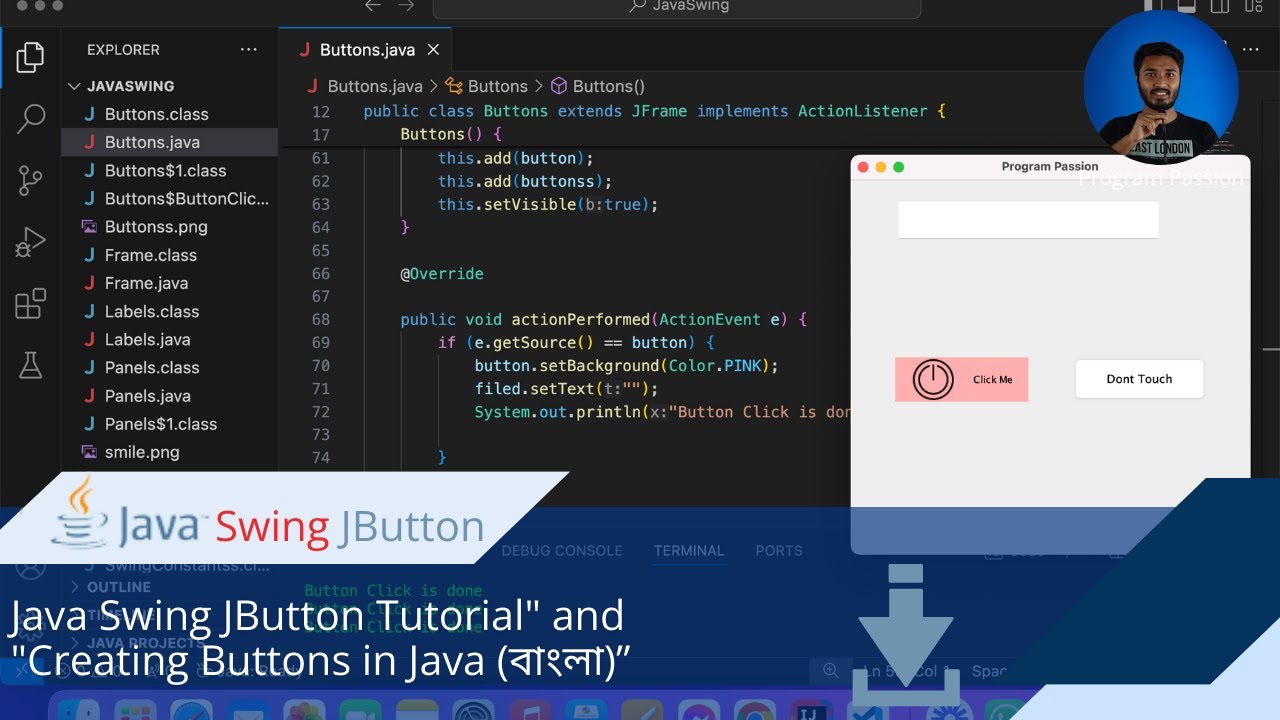 Java Swing Jbutton Tutorial Creating Buttons In Java Code With
