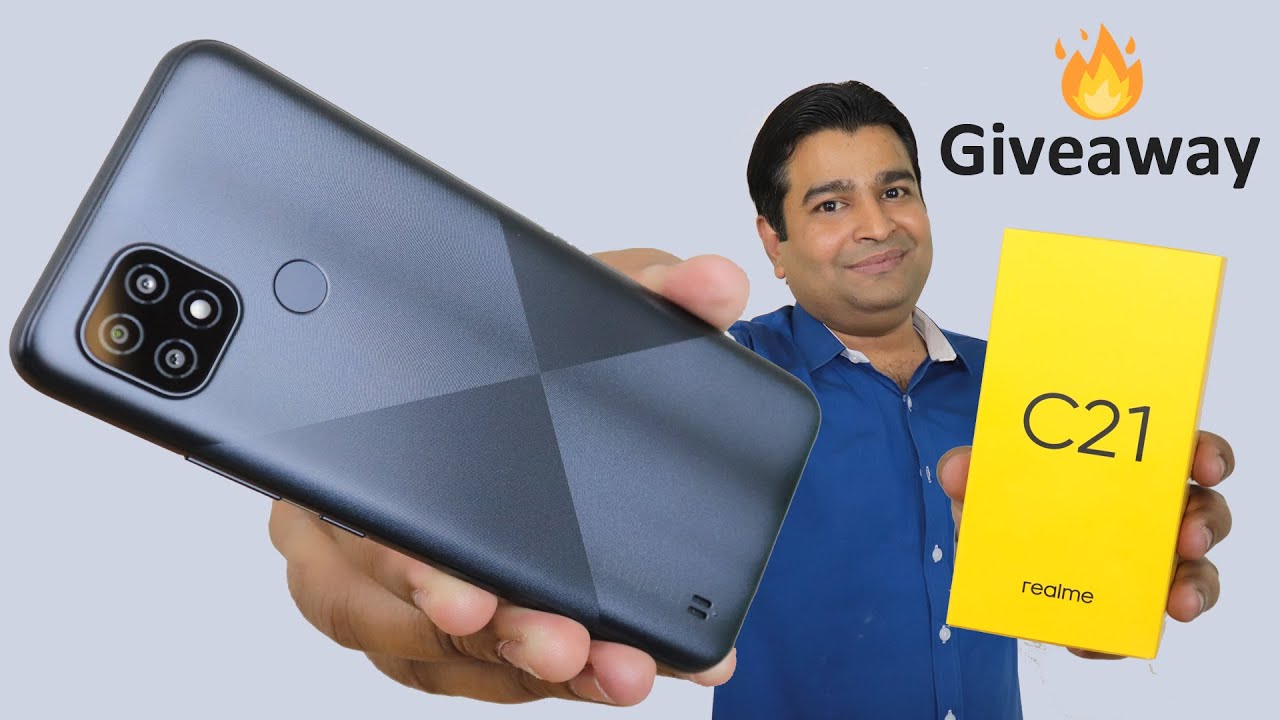 Realme C21 Unboxing And First Look âš Giveaway Youtube