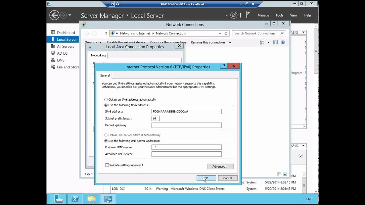 Windows Server 2012 Ipv6 Configuracion Youtube