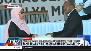 Samia Suluhu Handed Certificate After Being Declared Winner Of The 2025 ...