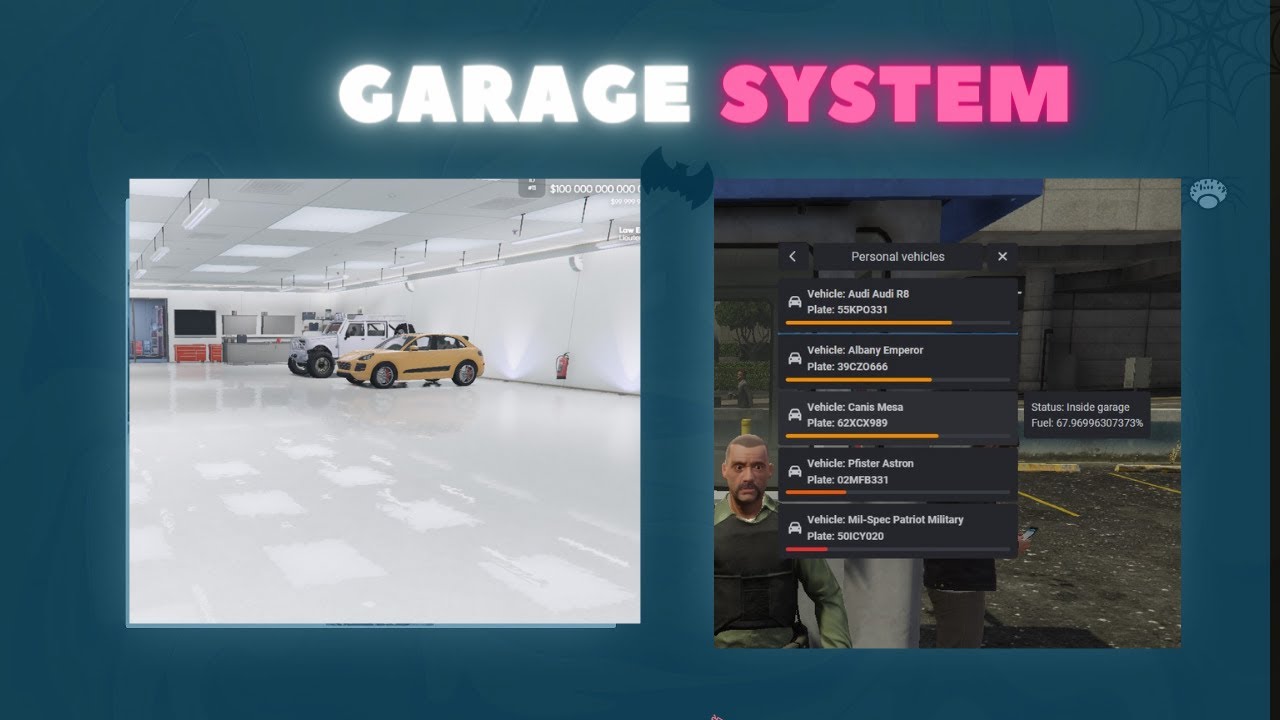 Fivem Advanced Garage System Qbcore Script Youtube