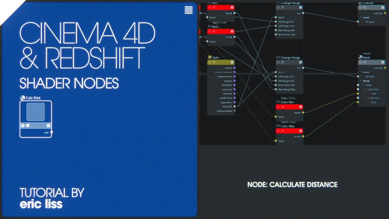Calculate Distance With Redshift Shader Nodes Cinema 4d Tutorial 4k