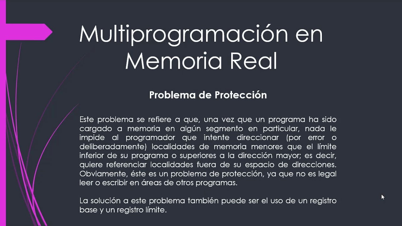 Multiprogramación De Memoria Real Y Virtual Youtube