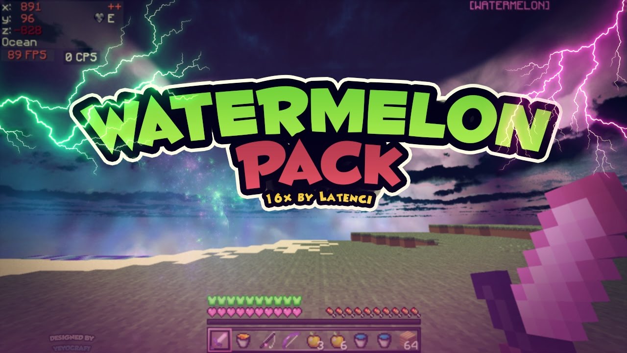 Minecraft Pvp Texture Pack Watermelon Pack By Latenciв ѓ Build Uhc