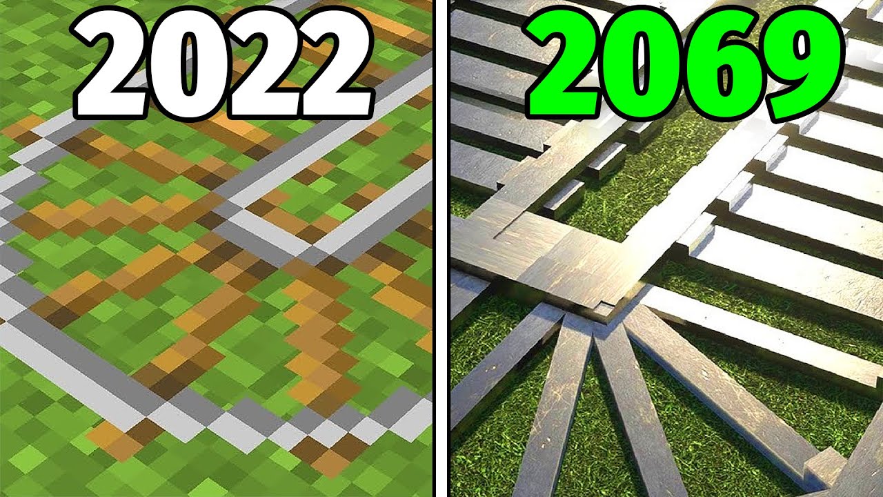 Minecraft 2022 Vs 2069 Youtube