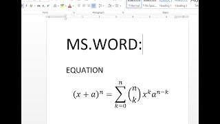 Ms Word Membuat Rumus Dan Simbol Menggunakan Equation Captain Gumul Mp3 ...