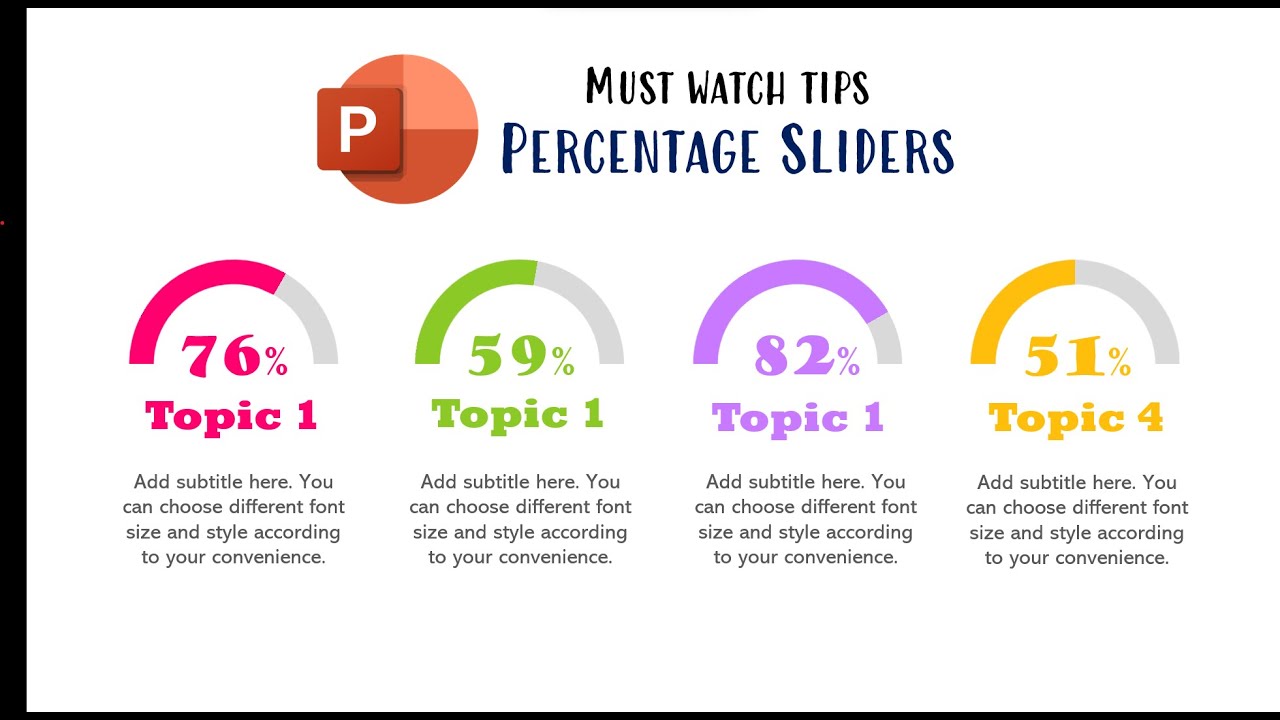 Percentage Sliders In Just Few Steps Using Ms Powerpoint Powerpoint