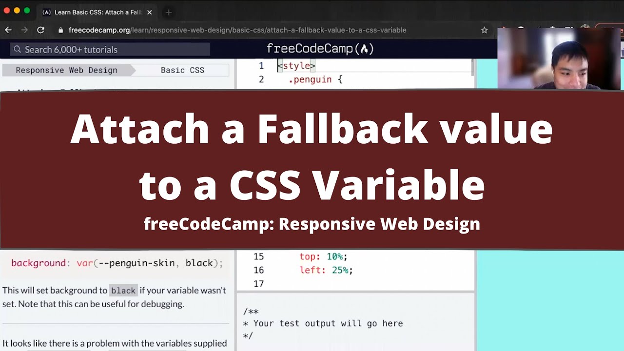 Attach A Fallback Value To A Css Variable Basic Css Freecodecamp