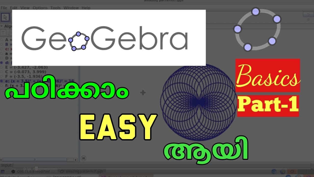 Basics Of Geogebra Part 1 Youtube