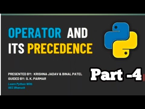 Operator And Precedence Part 4 Python Data Science Programming
