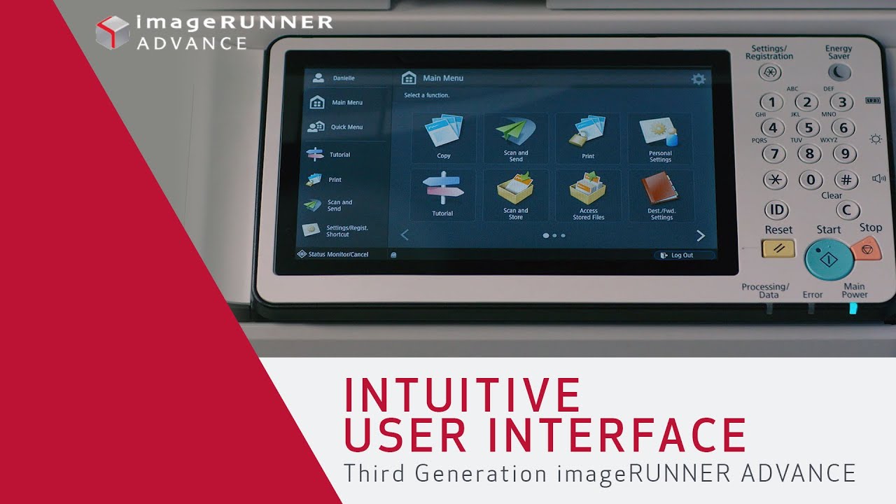 Intuitive User Interface Third Generation Imagerunner Advance Youtube
