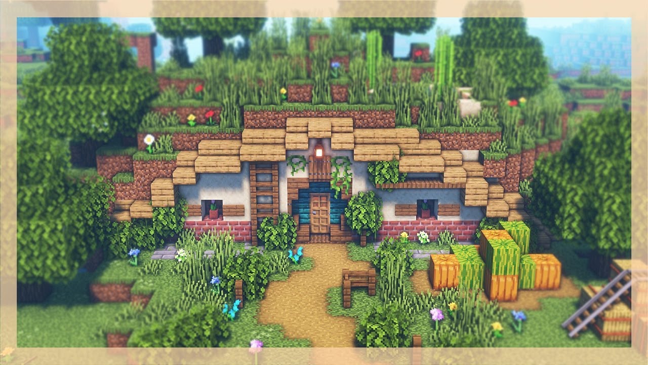 Minecraft Aesthetic Cómo Hacer Una Casa De Hobbit Bonita How To