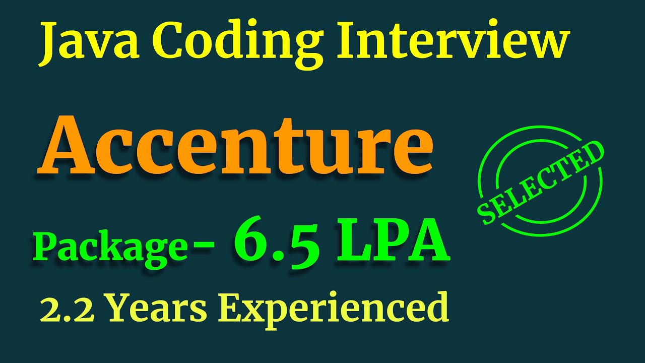 Accenture Java Coding Interview Question Answers Youtube