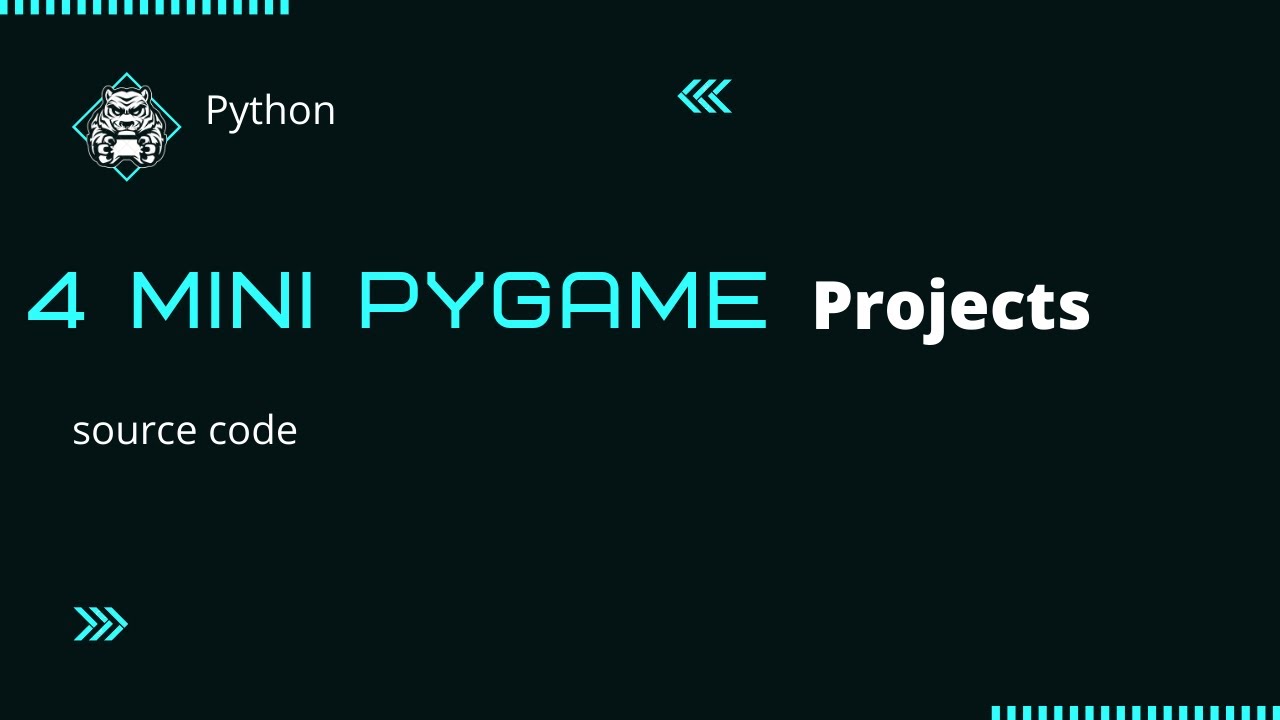 4 Mini Pygame Projects With Source Code Youtube