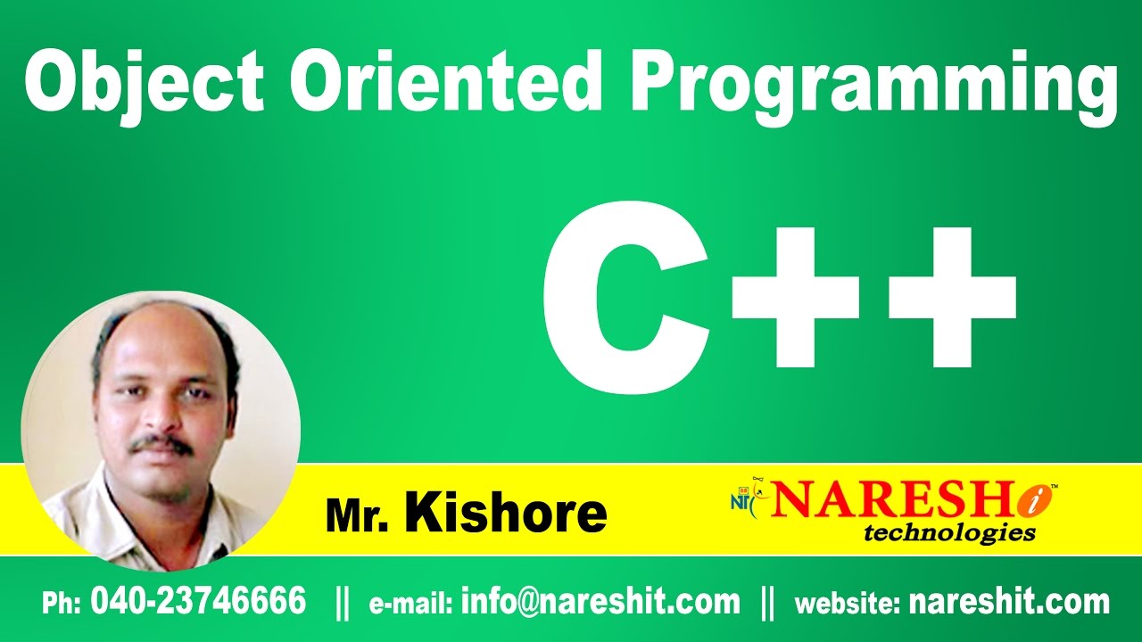Object Oriented Programming Part 1 C Tutorial Mr Kishore Youtube
