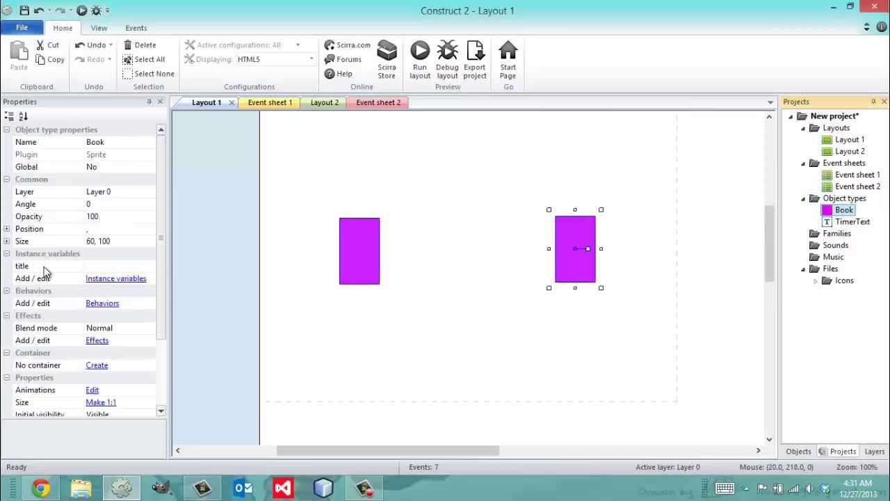 Construct 2 Basics Variables Youtube