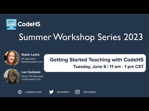 Getting Started Teaching With Codehs Summer 2023 Youtube