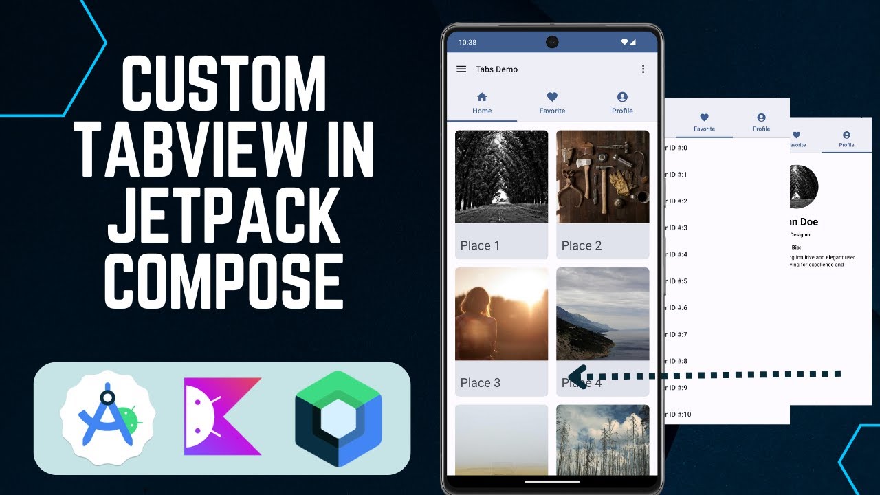Custom Tab Layout With Pages In Jetpack Compose Android Studio