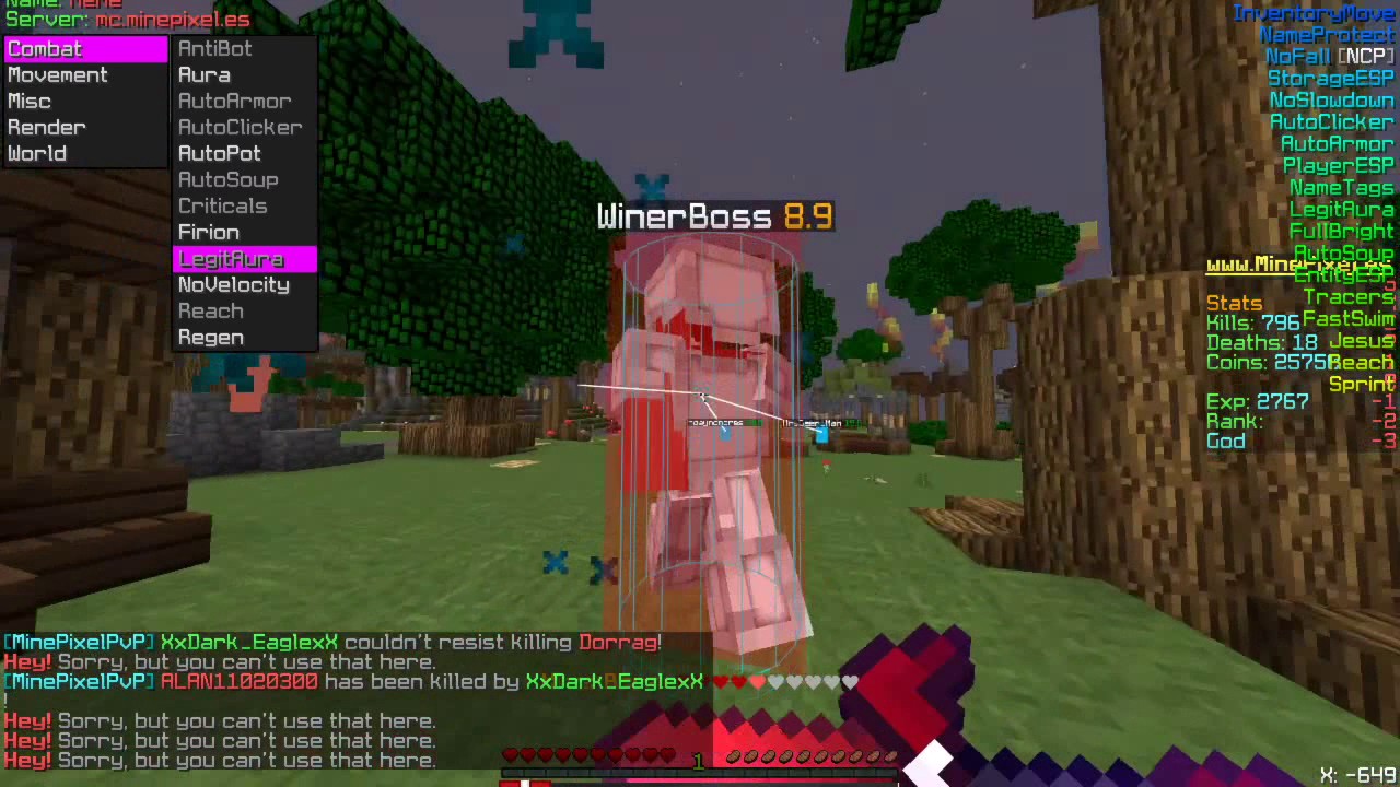 Minecraft Minepixel Server Hacking Gameplay Youtube