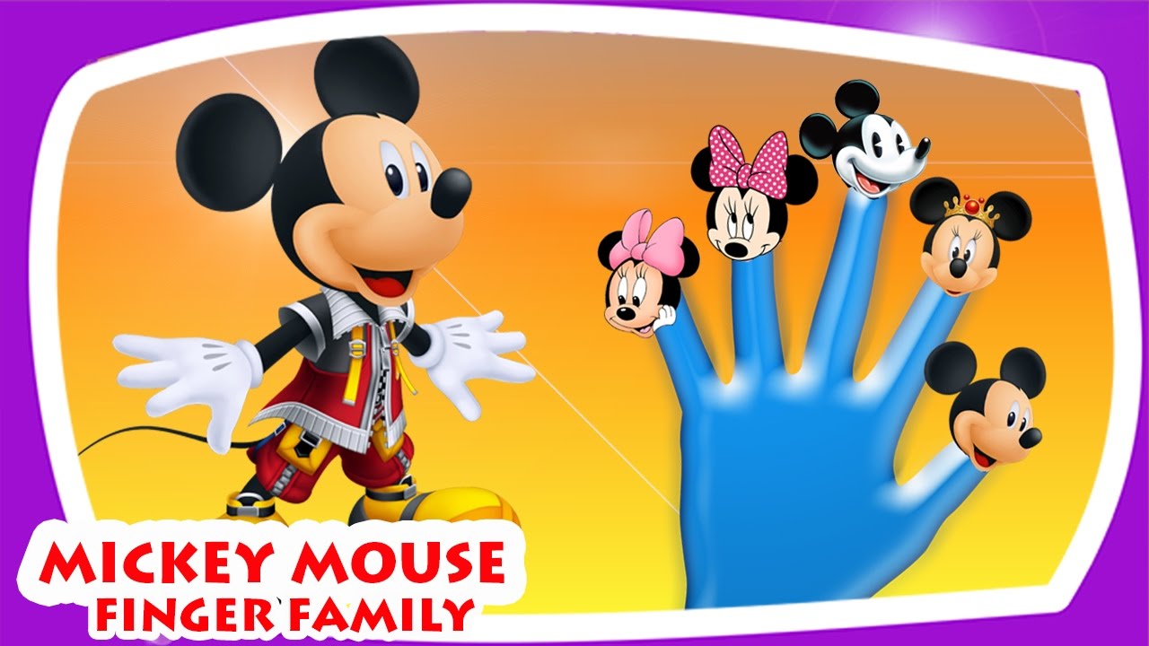 Finger Family Mickey Mouse Nursery Rhyme For Children Youtube