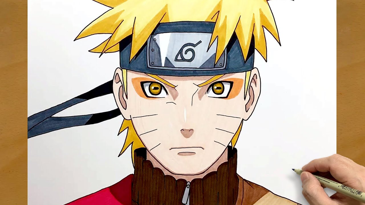 How To Draw Naruto In Sage Mode Naruto Shippuden Drawing Guide For