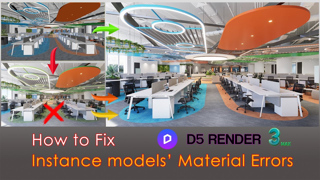 How To Fix Instance Objects Material Errors In D5 Render 3ds Max