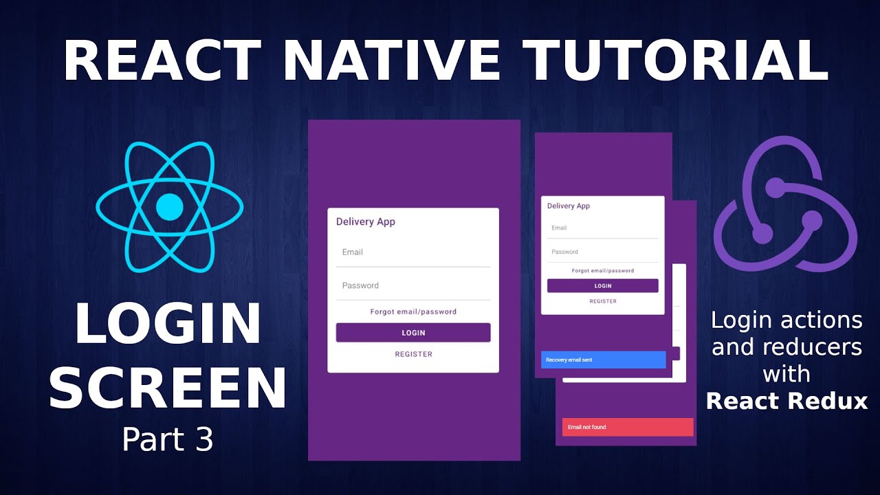 React Native Tutorial 10 3 Login Page 4 Login With React Redux
