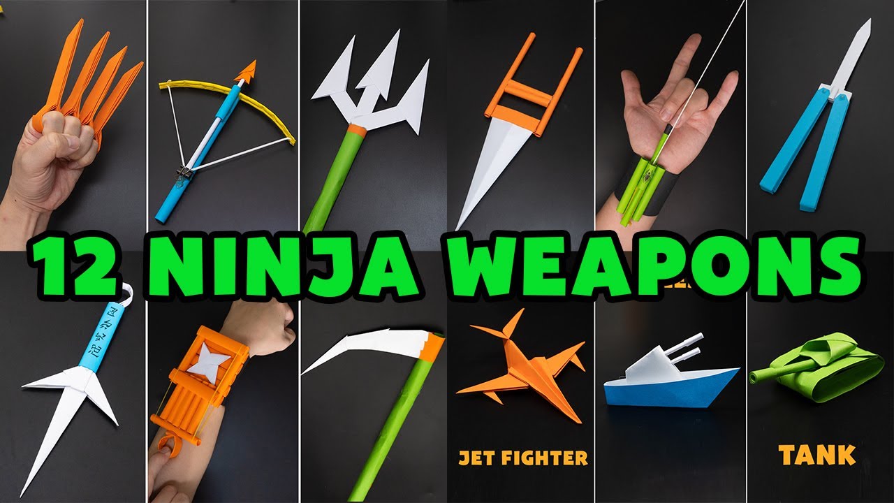 Origami Instructions Ninja Weapons Origami Ninja Weapons Papercraft