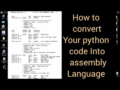 Convert Python Code Into Assembly Youtube