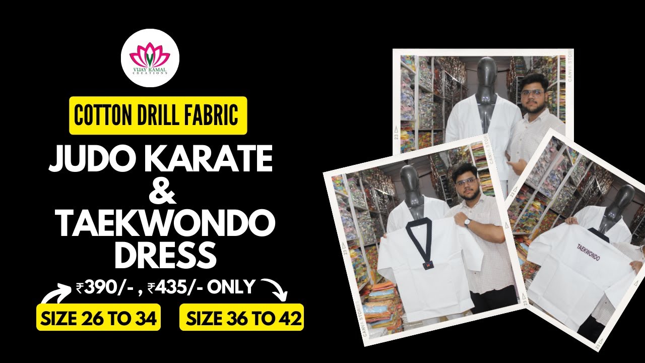 Affordable Cotton Drill Fabric Judo Karate Taekwondo Dress Haul From