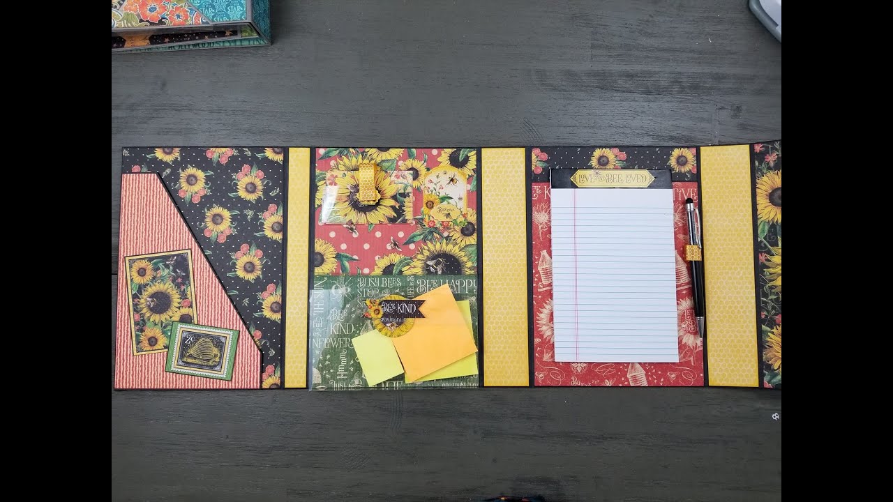 Notebook Trifold Tutorial With Cut Guide In The Descriptions Youtube