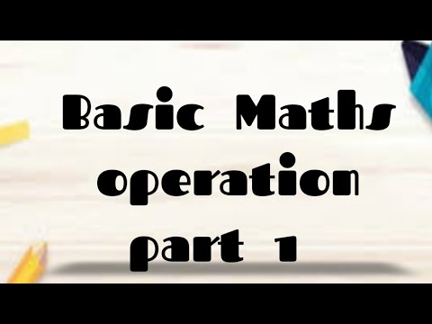 Basic Mathematical Operation Part 1 Addition Subtraction Youtube
