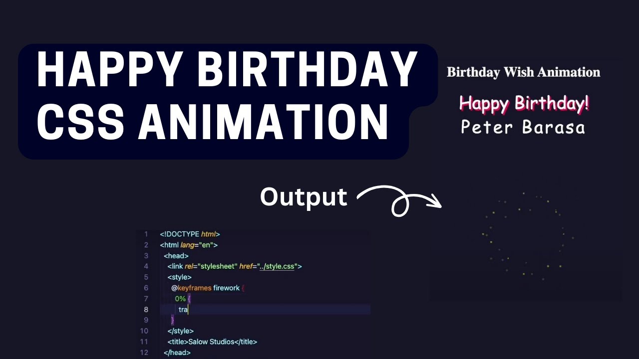 Happy Birthday Animation Html And Css Tutorial For Beginners 2023 Css
