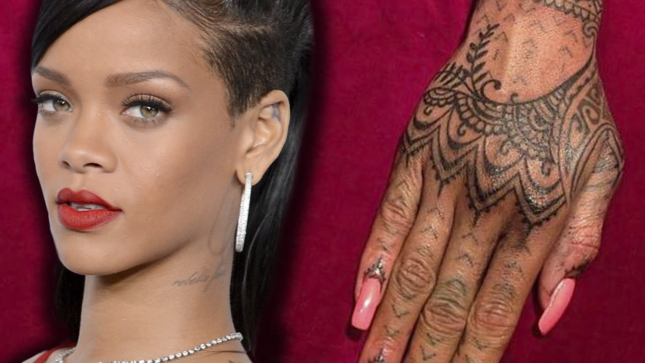 Rihanna Hand Tattoo Meaning Complete Guide To Rihannas Tattoos Meaning