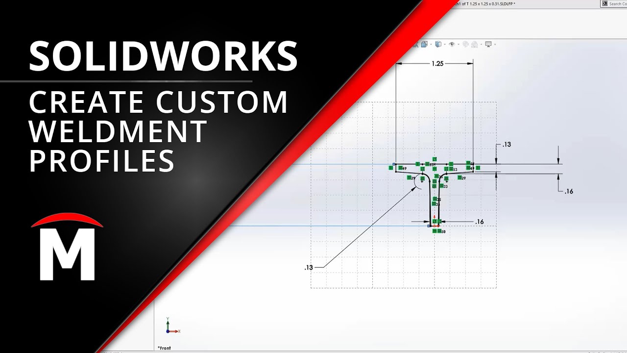 How To Create Custom Solidworks Weldment Profiles Youtube