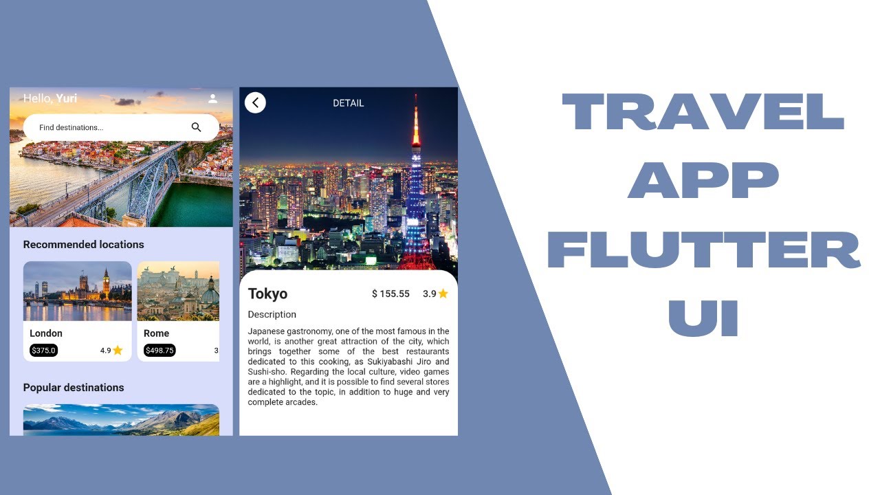Travel App Flutter Ui Speed Code Youtube