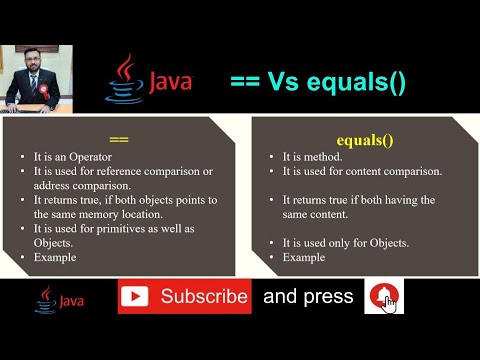 Difference In Java Vs Equals With Practical Demo Youtube