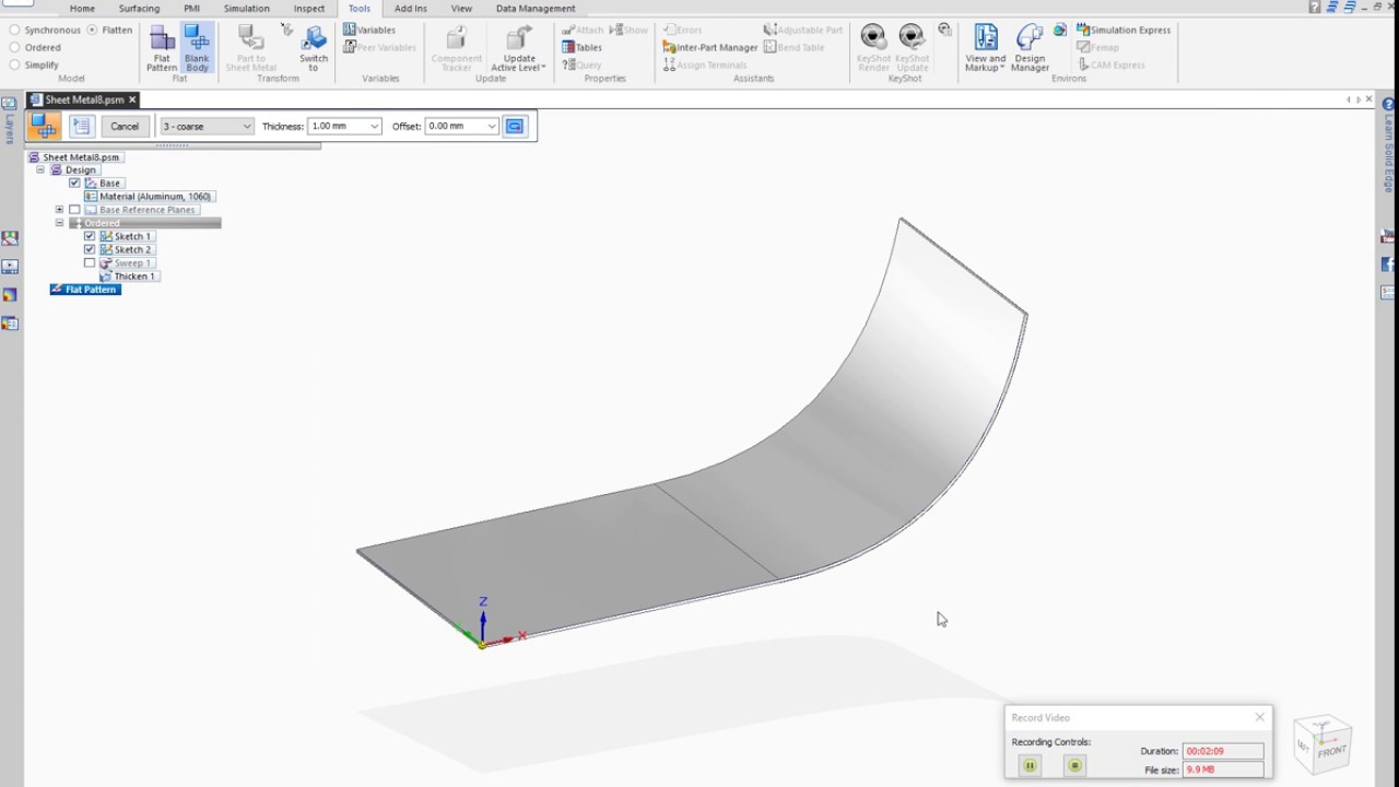 Solid Edge Sheet Metal Flat View At Patrick Lakes Blog