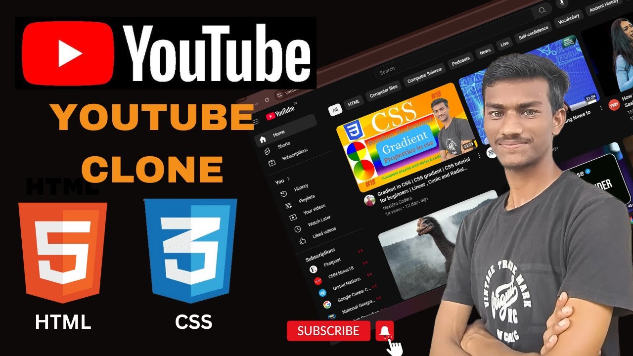 How To Make A Youtube Clone Website Using Html And Css Build Youtube