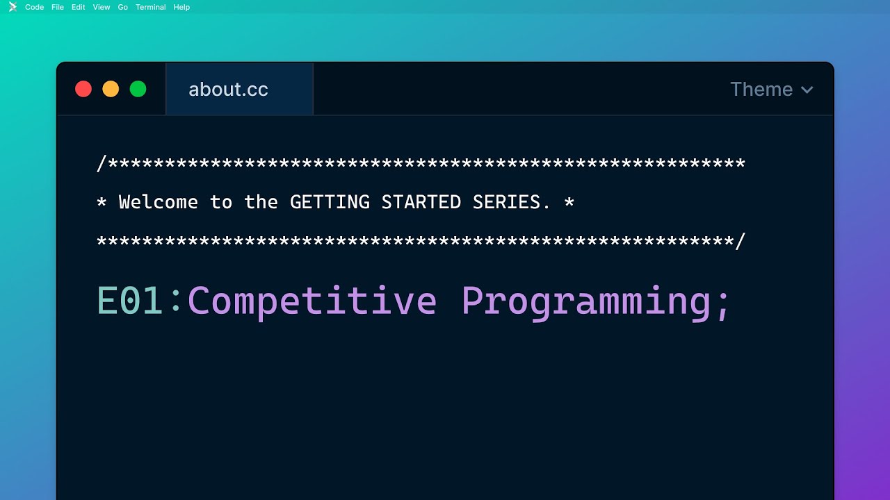 Getting Started E01 Competitive Programming Youtube
