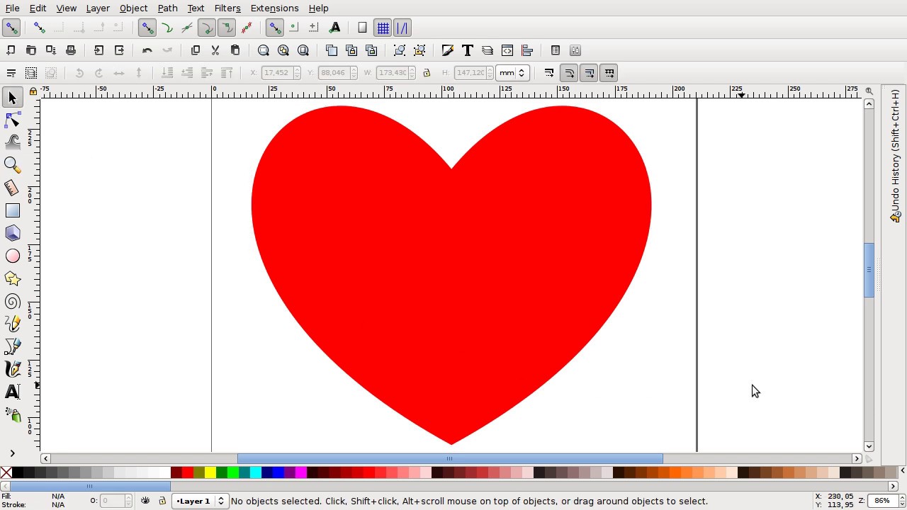 How To Draw An Heart Shape With Inkscape Tutorial 2 Youtube