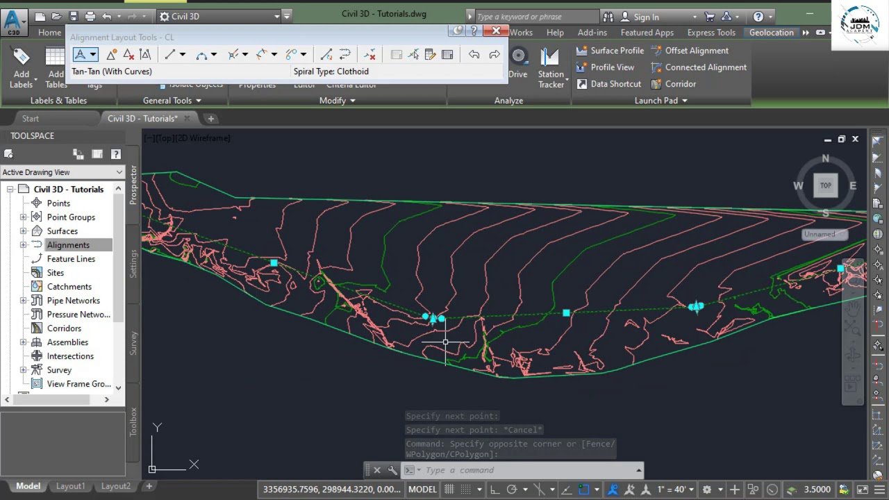 Civil 3d Video 16 Creating Alignment Using Alignment Creation Tool