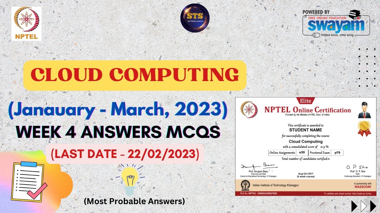 Cloud Computing Week 4 Assignment Answers Nptel 2023 Swayam