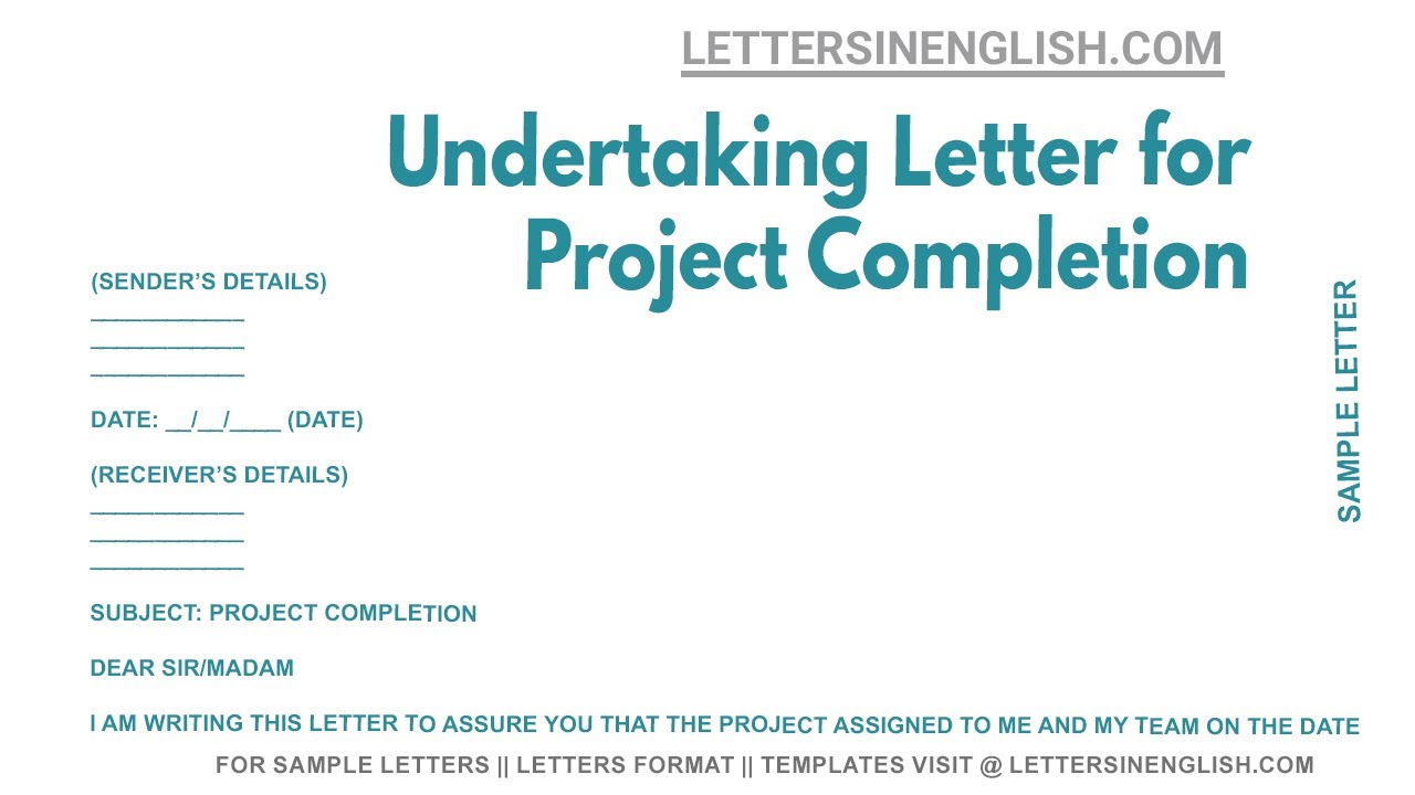 Project Completion Letter Format Project Completion Certificate