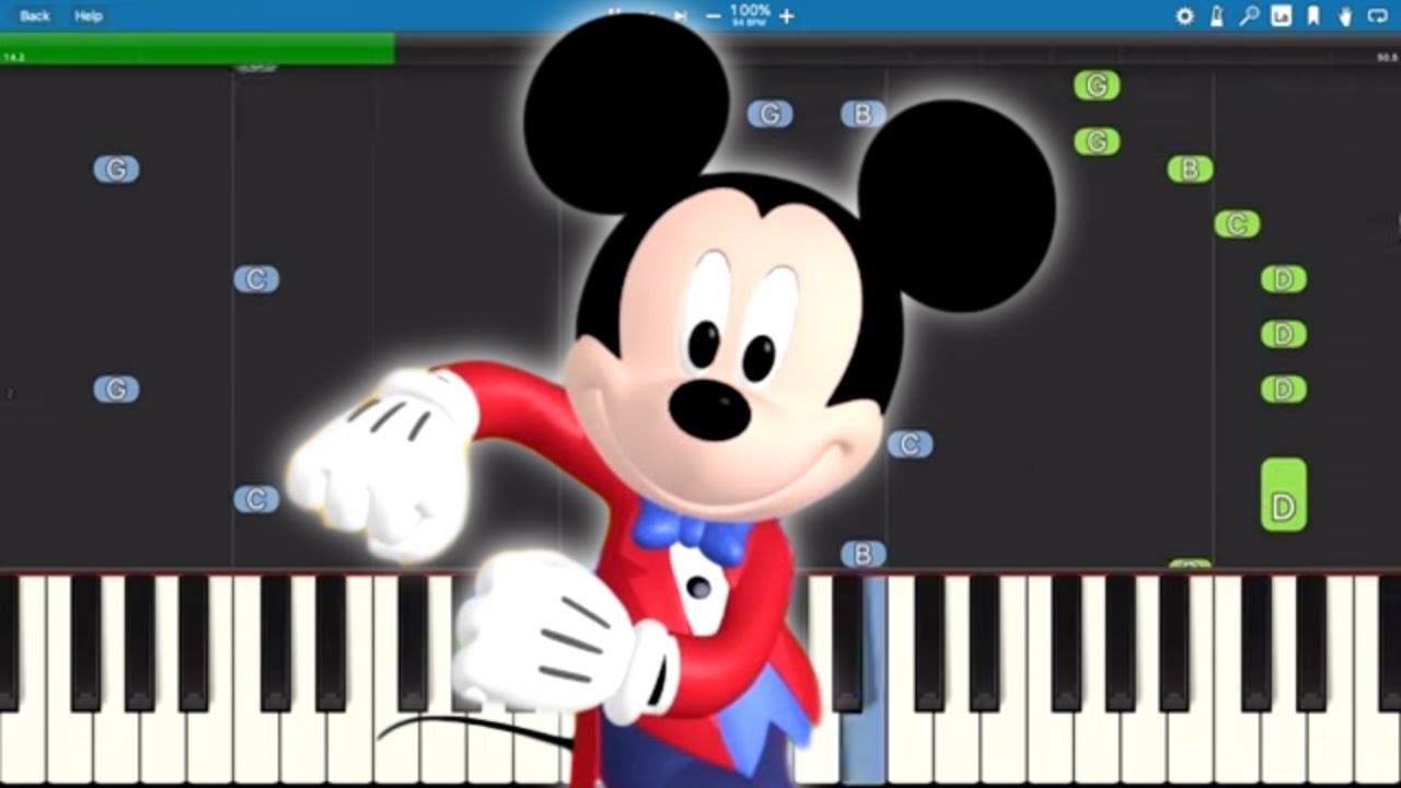 Hot Dog Song Mickey Mouse Clubhouse Piano Tutorial Youtube