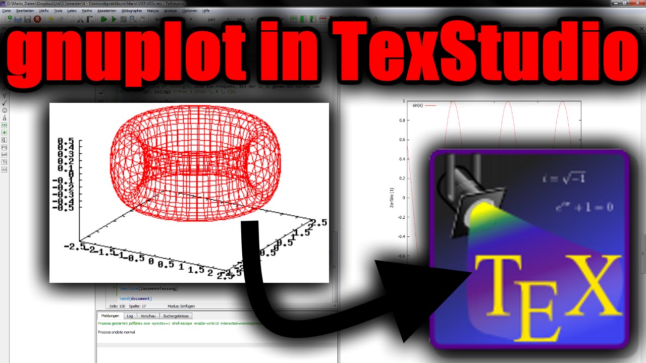 Tutorial Gnuplot In Texstudio Youtube