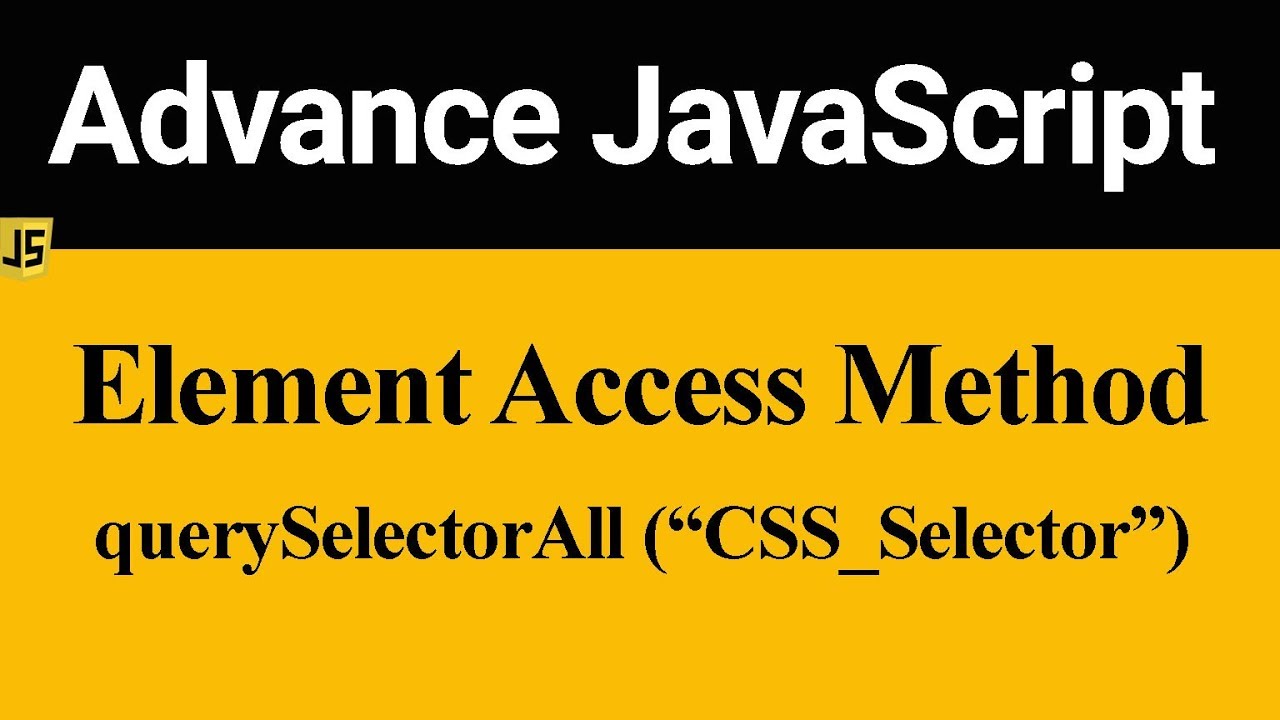 Queryselectorall Method In Javascript Hindi Youtube